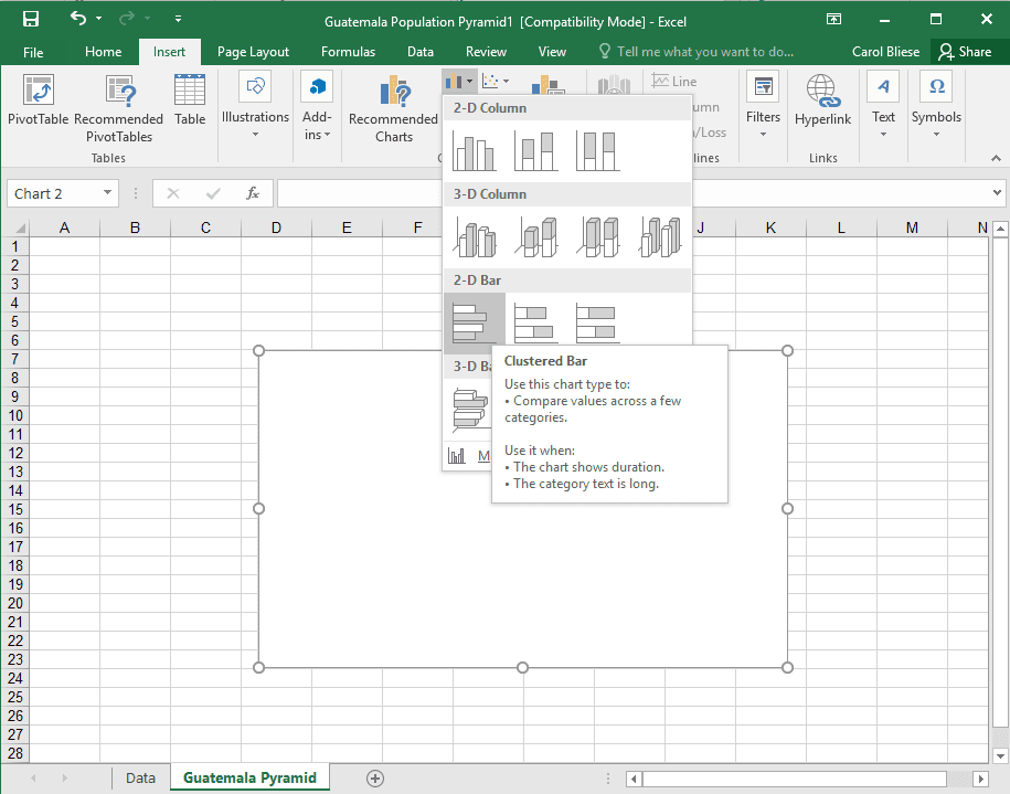 How To Build A Population Pyramid In Excel Step by Step Guide 